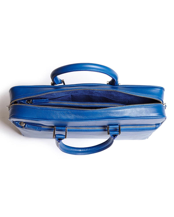 Cavesson's Blue Calf Briefcase - Bortex Fine Tailoring