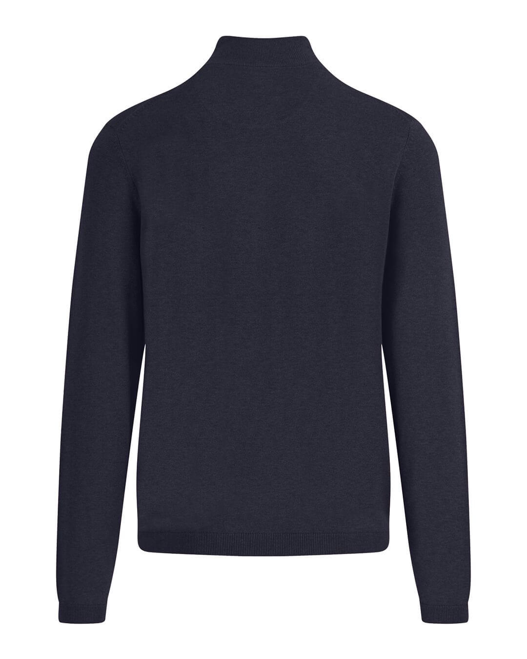 Fynch-Hatton Navy Troyer Zip Air Cotton Jumper | Bortex - Bortex Fine ...