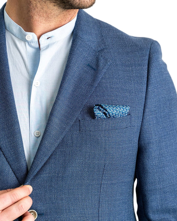 Gagliardi Blue Reda Super 110s Basketweave Jacket | Bortex - Bortex ...