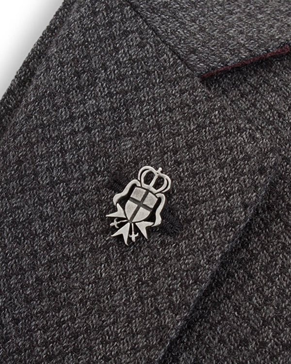 Gagliardi Cavaleri Logo Silver Lapel Pin - Bortex Fine Tailoring