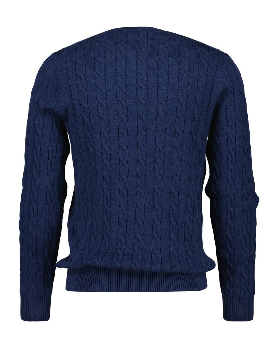 Gant Blue Cotton Cable Knit Crew Neck Sweater | Bortex - Bortex Fine ...