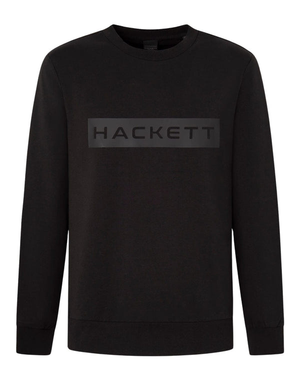 Hackett Black Essential Logo Sweatshirt | Bortex - Bortex Fine Tailoring