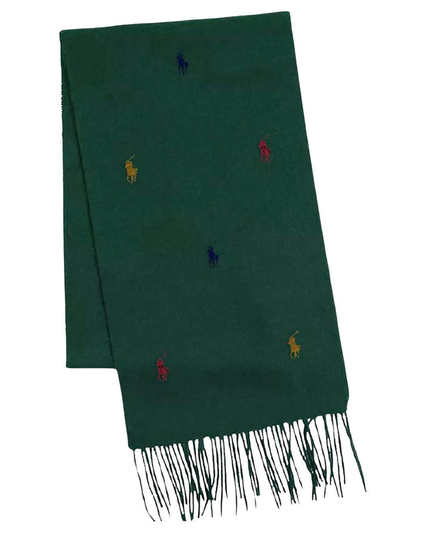 Polo Ralph Lauren Green Multi Logo Scarf | Bortex - Bortex Fine Tailoring