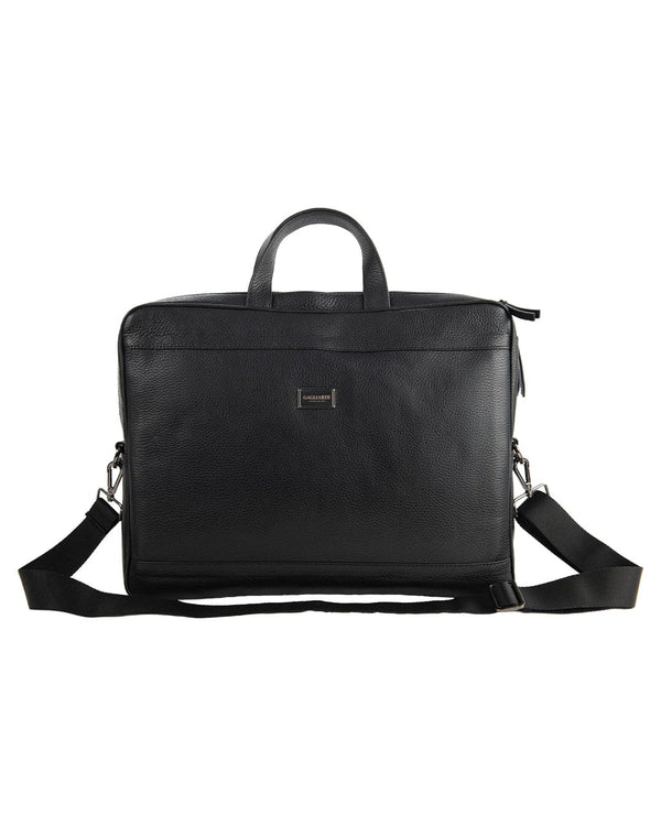 Gagliardi Scotch Grain Leather Black Briefcase | Bortex - Bortex Fine ...